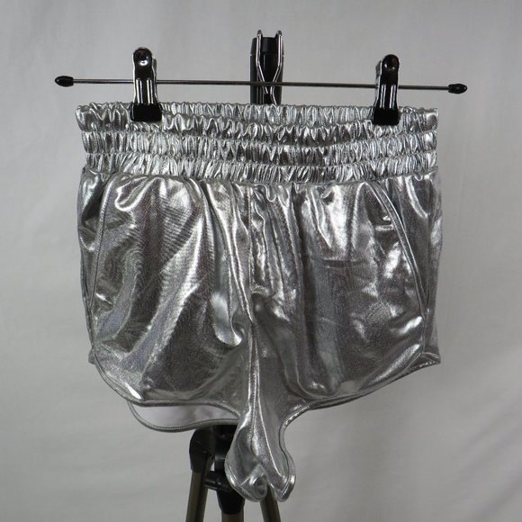 None | Shorts | Silver Running Shorts | Poshmark